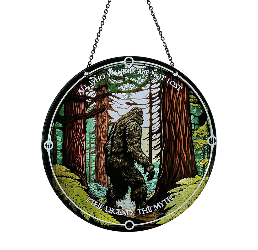 Bigfoot - Sasquatch - Colorful Sun Catcher - Forest Creature - Faux ...