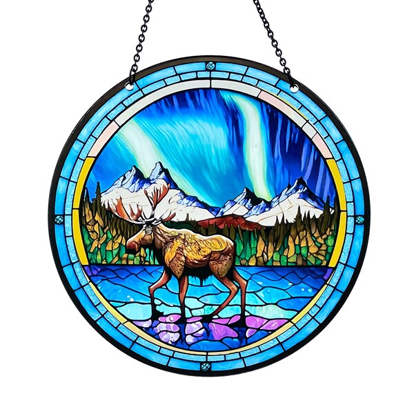 Stained Glass Art Moose - Etsy