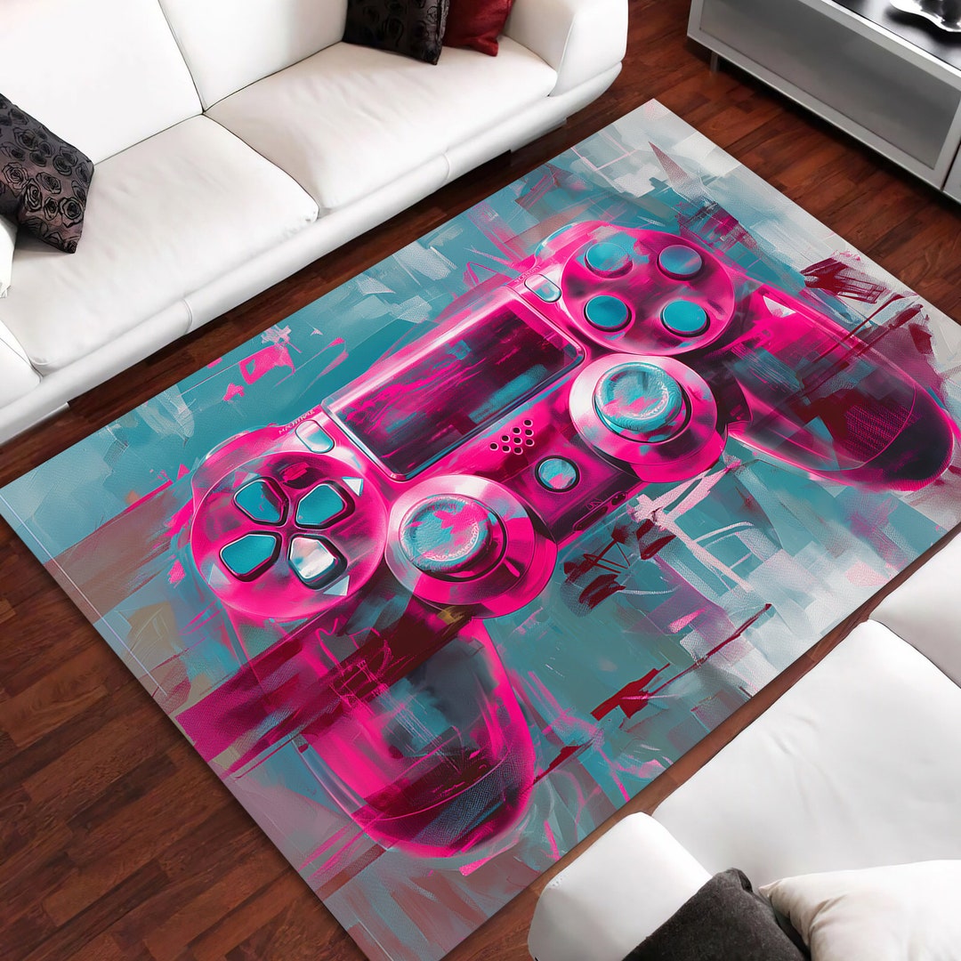 Game Rug, Gamer Rug, Game Room Rug, Game Console Rug, Game Controller ...
