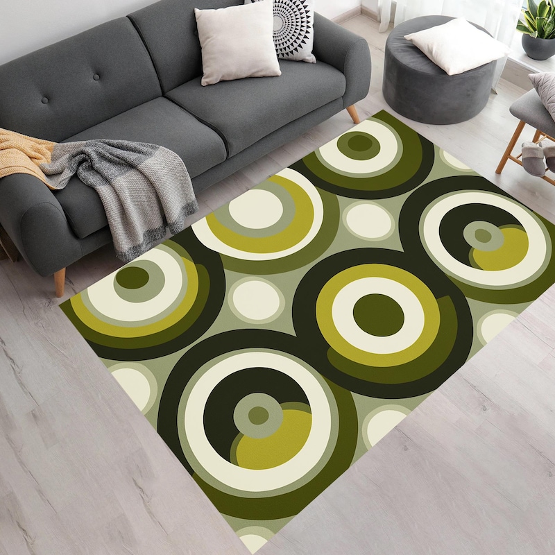 Mid Century Rug - Etsy