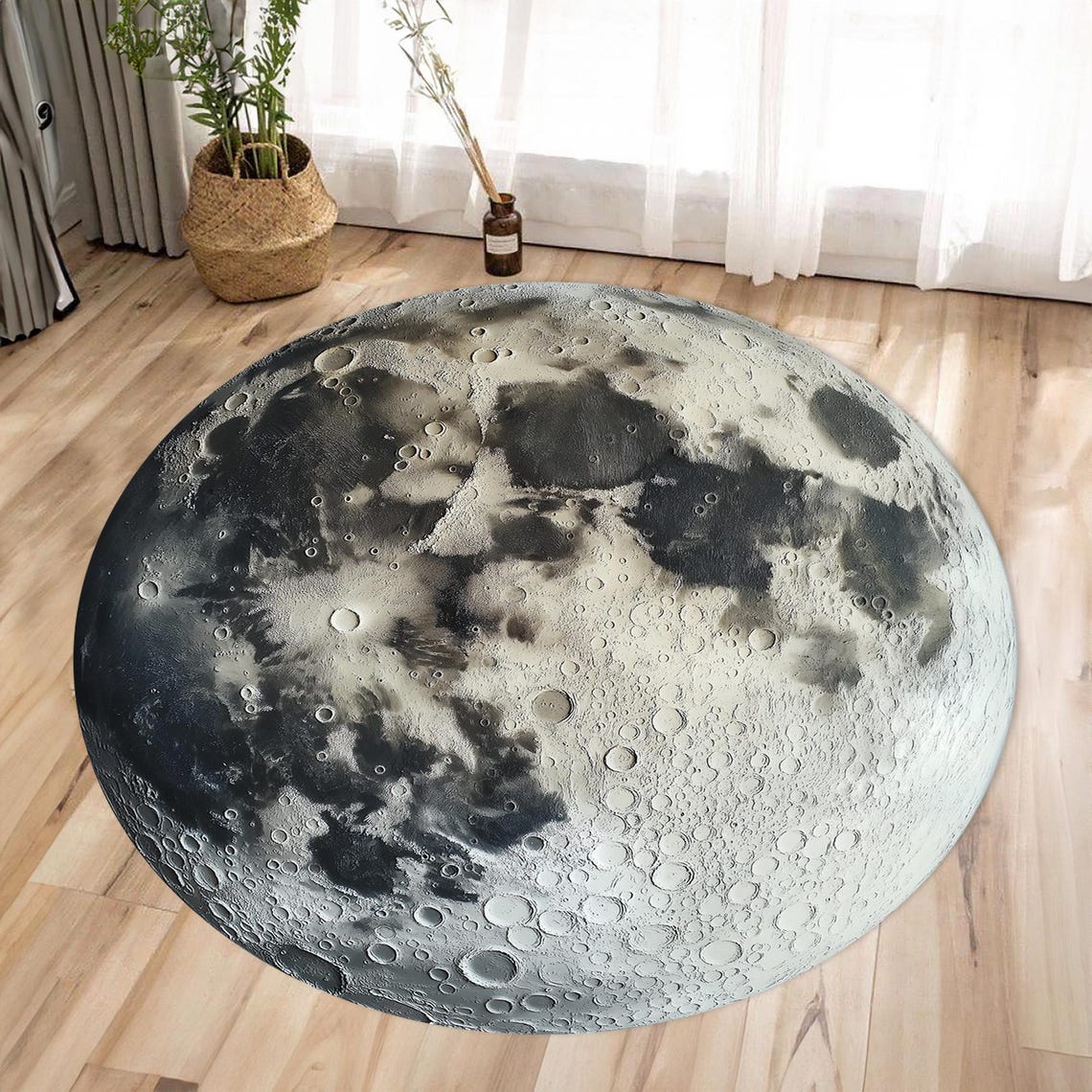 Moon Rug, Outer Space Rug, Space Rug, Moon Decor Rug, Planet Rug, Night ...