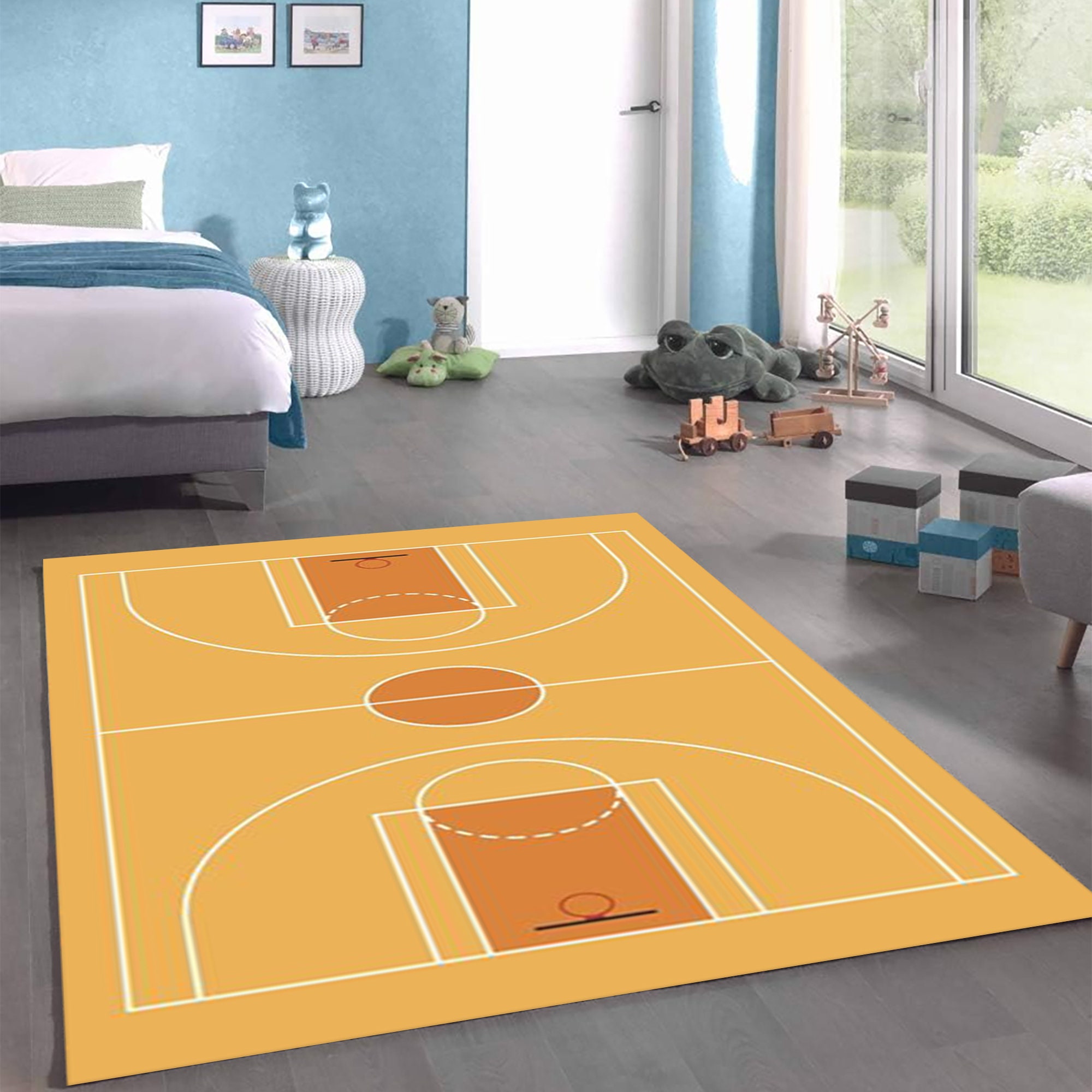 Basketball Rug, Basketball Court Rug, Basketball Area Rug, Sport Rug ...