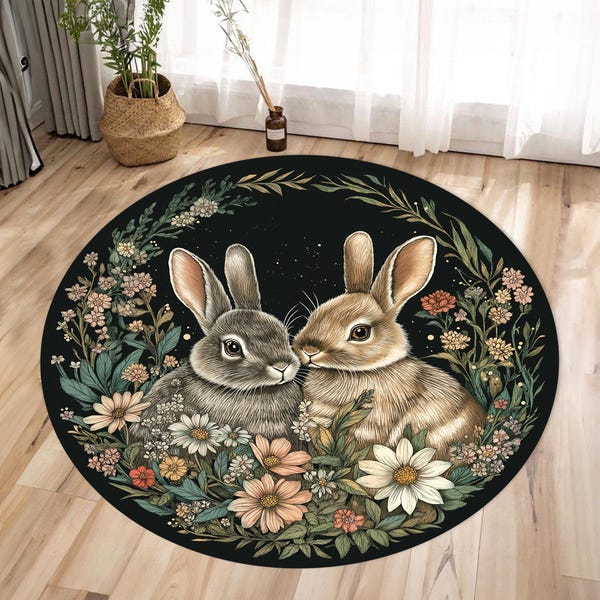 Bunny Rug - Etsy