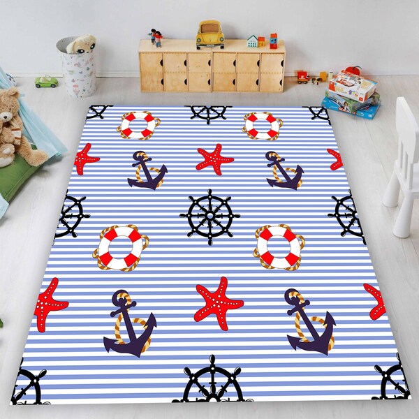 Nautical Rug - Etsy