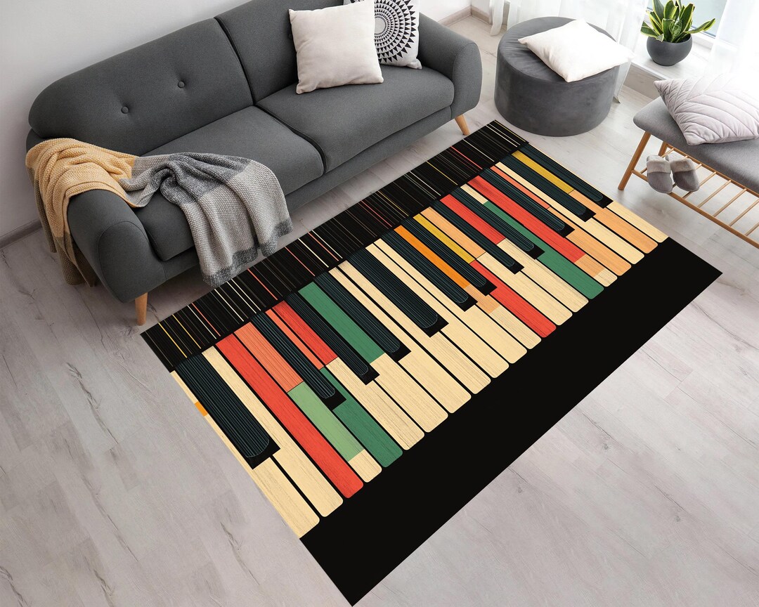Piano Rug, Piano Keys Rug, Music Rug, Instrument Rug, Classical Music ...