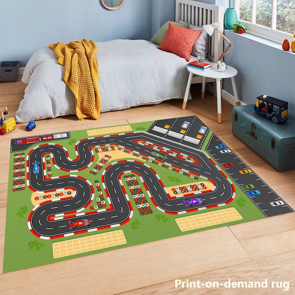 Race Track Rug - Etsy