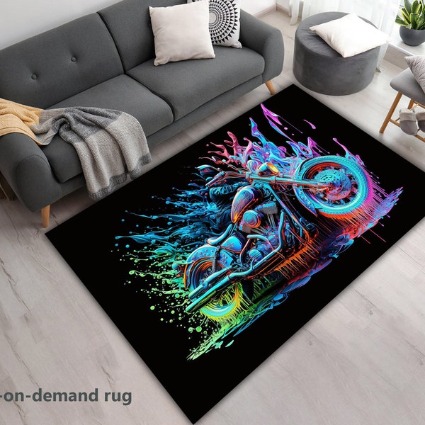 Motorcycle Rug - Etsy