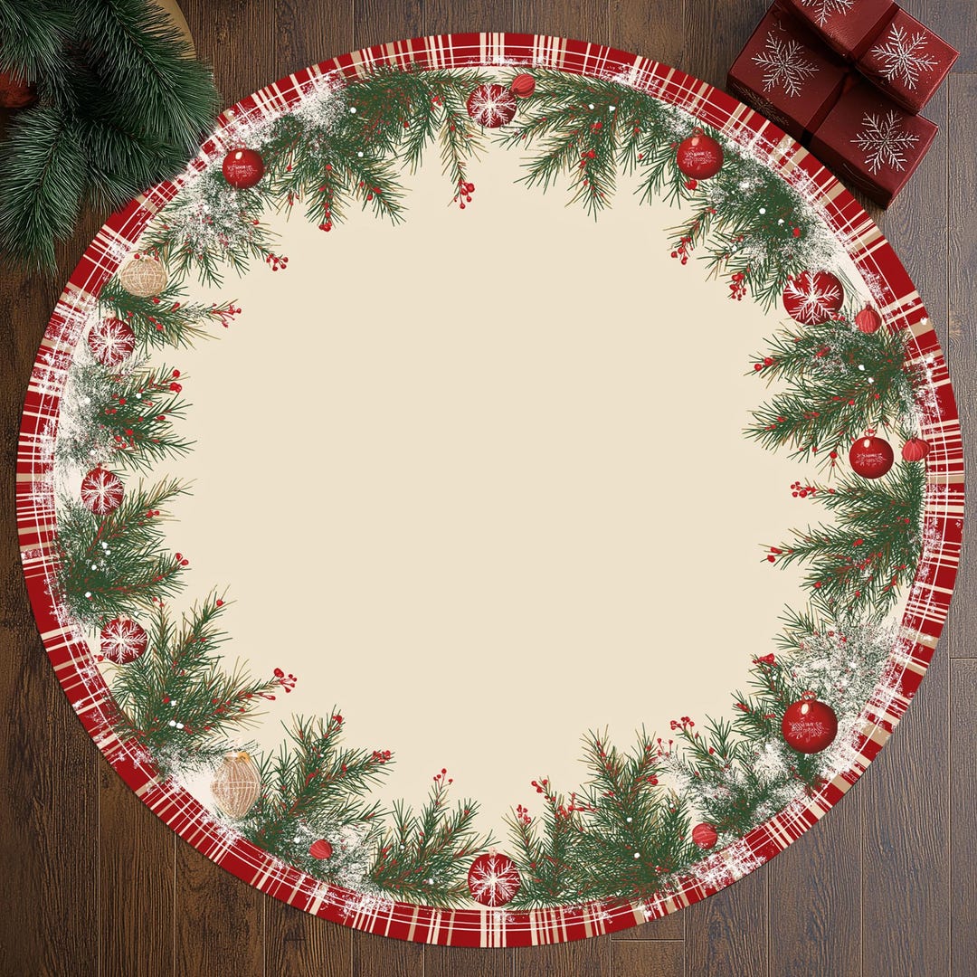 Christmas Rug, Christmas Ornament Rug, Merry Christmas Rug, Christmas ...