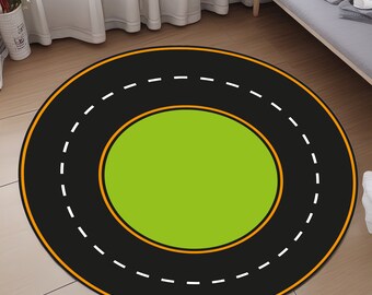 Race Track, Race Track Rug, Racing Car Rug, Road Rug, Race Track Road ...