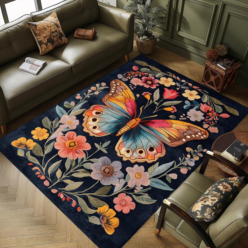 Butterfly Rug - Etsy