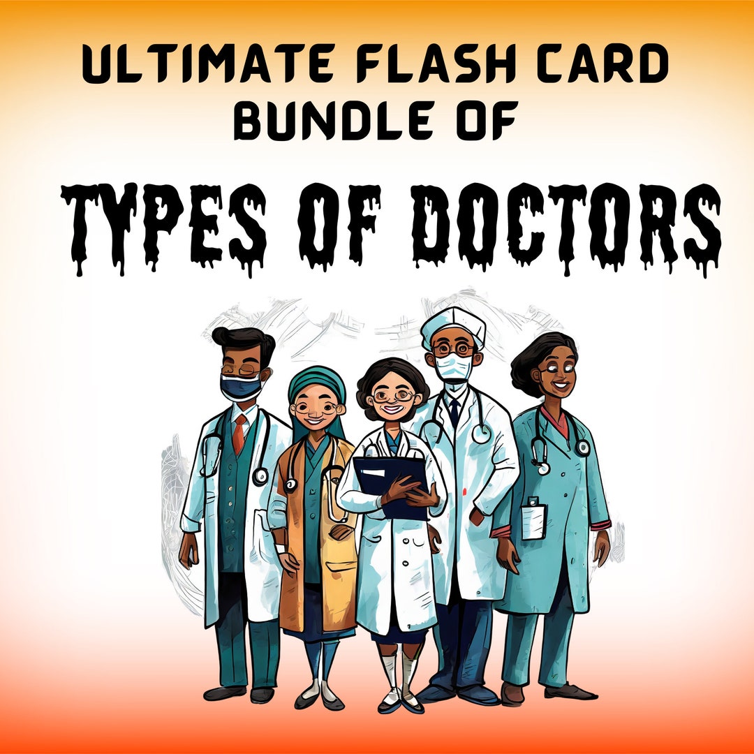 Medical Specialties Flash Cards Bundle: Explore 50 Types of Doctors ...
