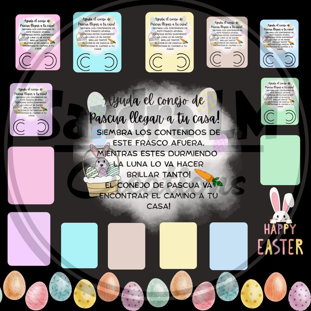 Spanish Bunny Bait Cards Ayuda El Conejo De Pascua Llegar a Tu Casa - Etsy