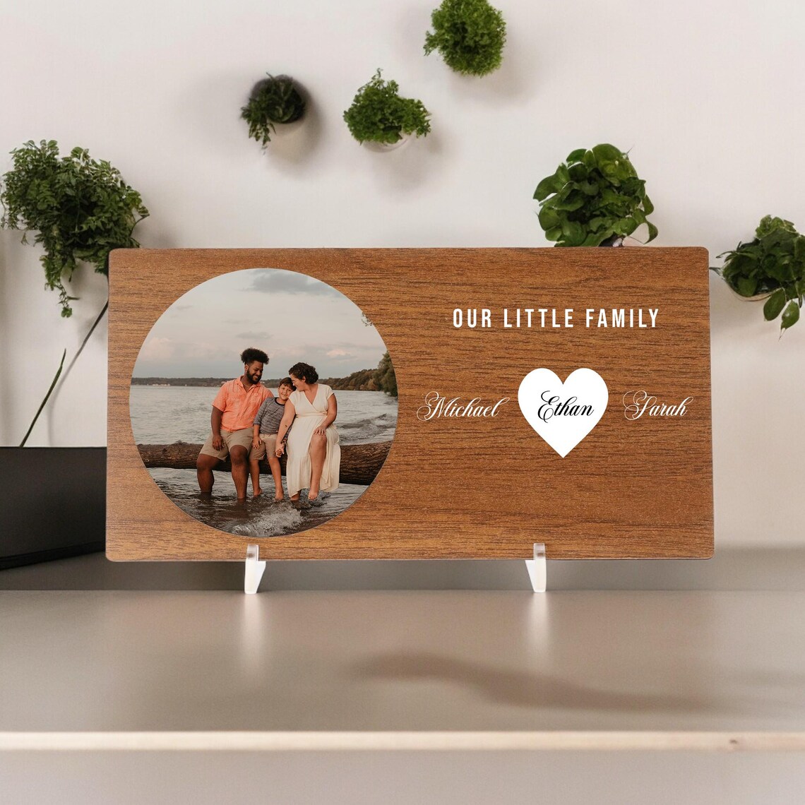 Timeless Family Wooden Photo Frame, Personalized Family Keepsake ...
