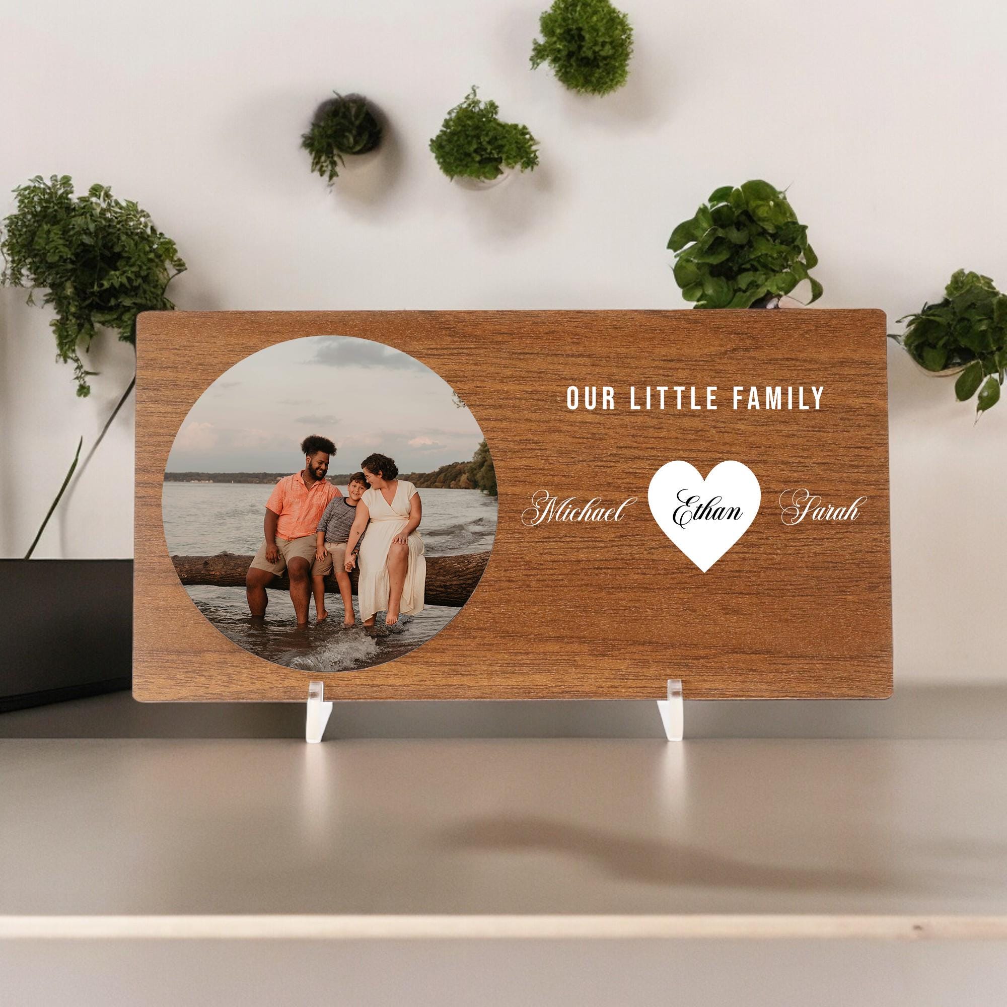 Timeless Family Wooden Photo Frame, Personalized Family Keepsake ...