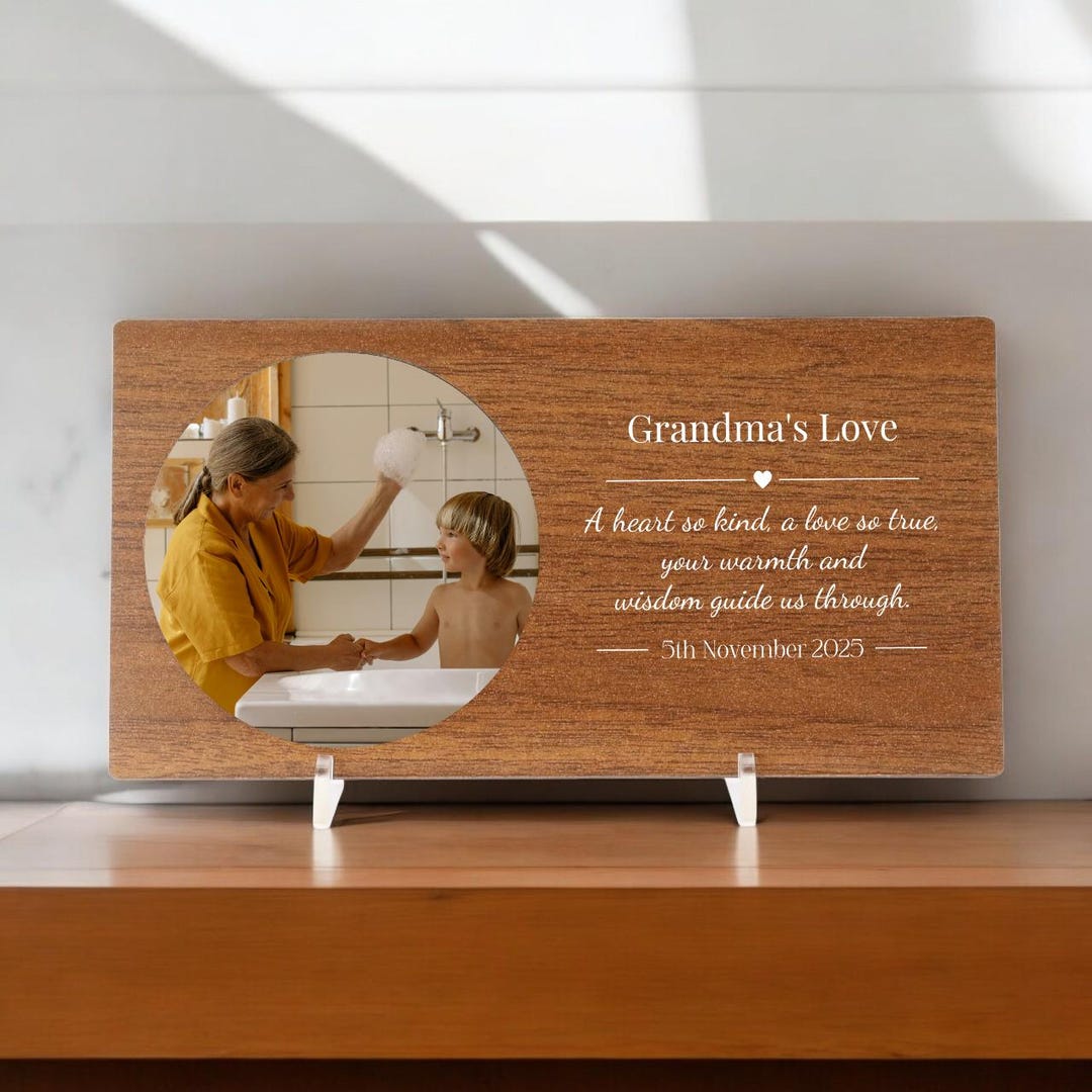 Personalized Grandma Picture Frame, Custom Wooden Family Keepsake ...