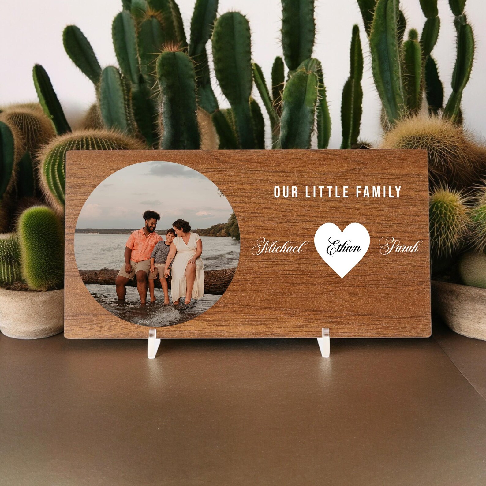 Timeless Family Wooden Photo Frame, Personalized Family Keepsake ...