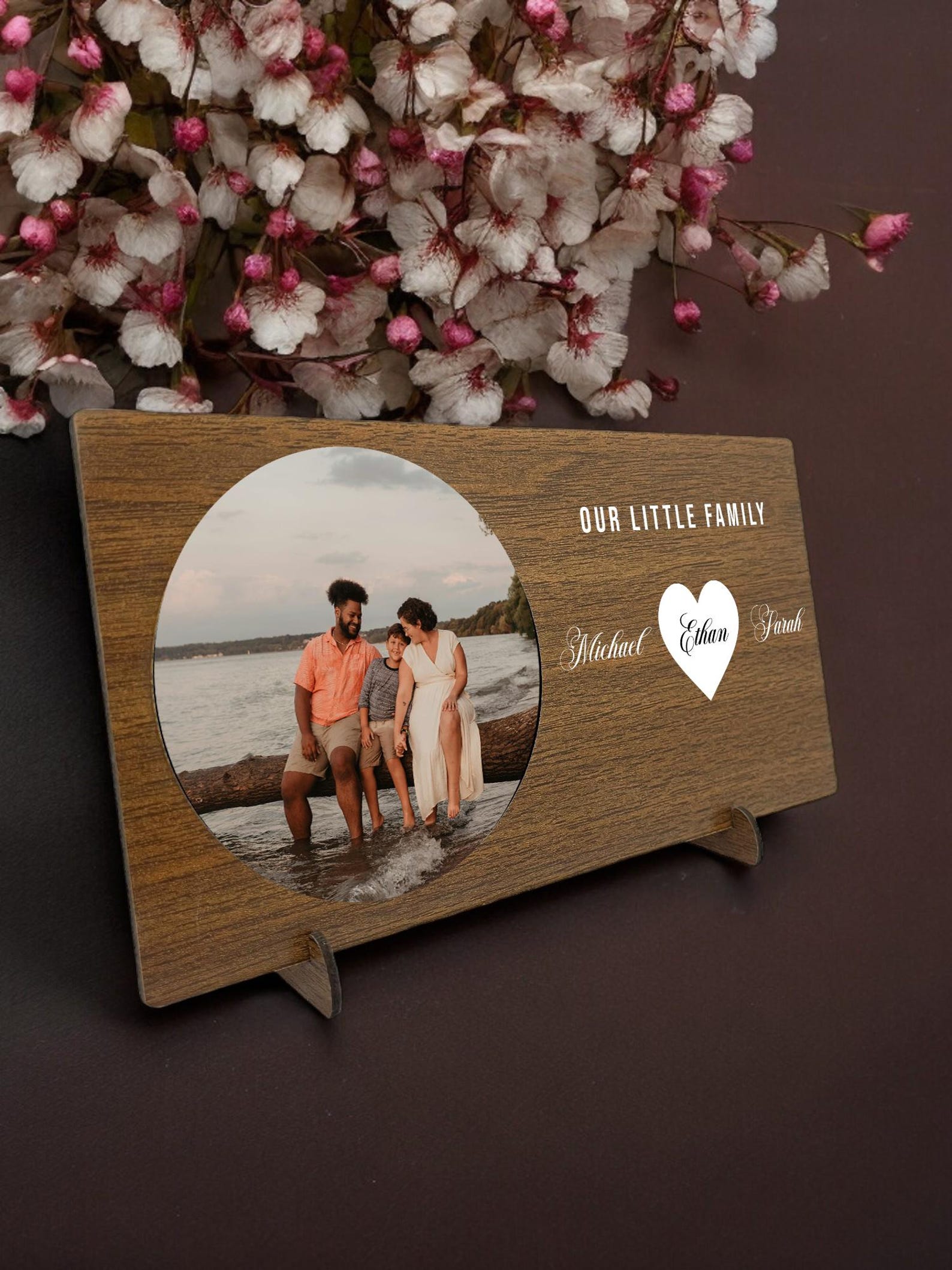 Timeless Family Wooden Photo Frame, Personalized Family Keepsake ...