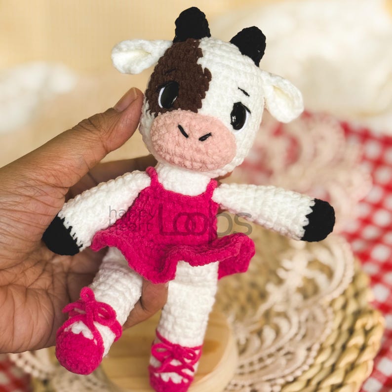Cow Crochet Pattern Amigurumi, Barbara the Ballerina Cow, Highland Cow ...
