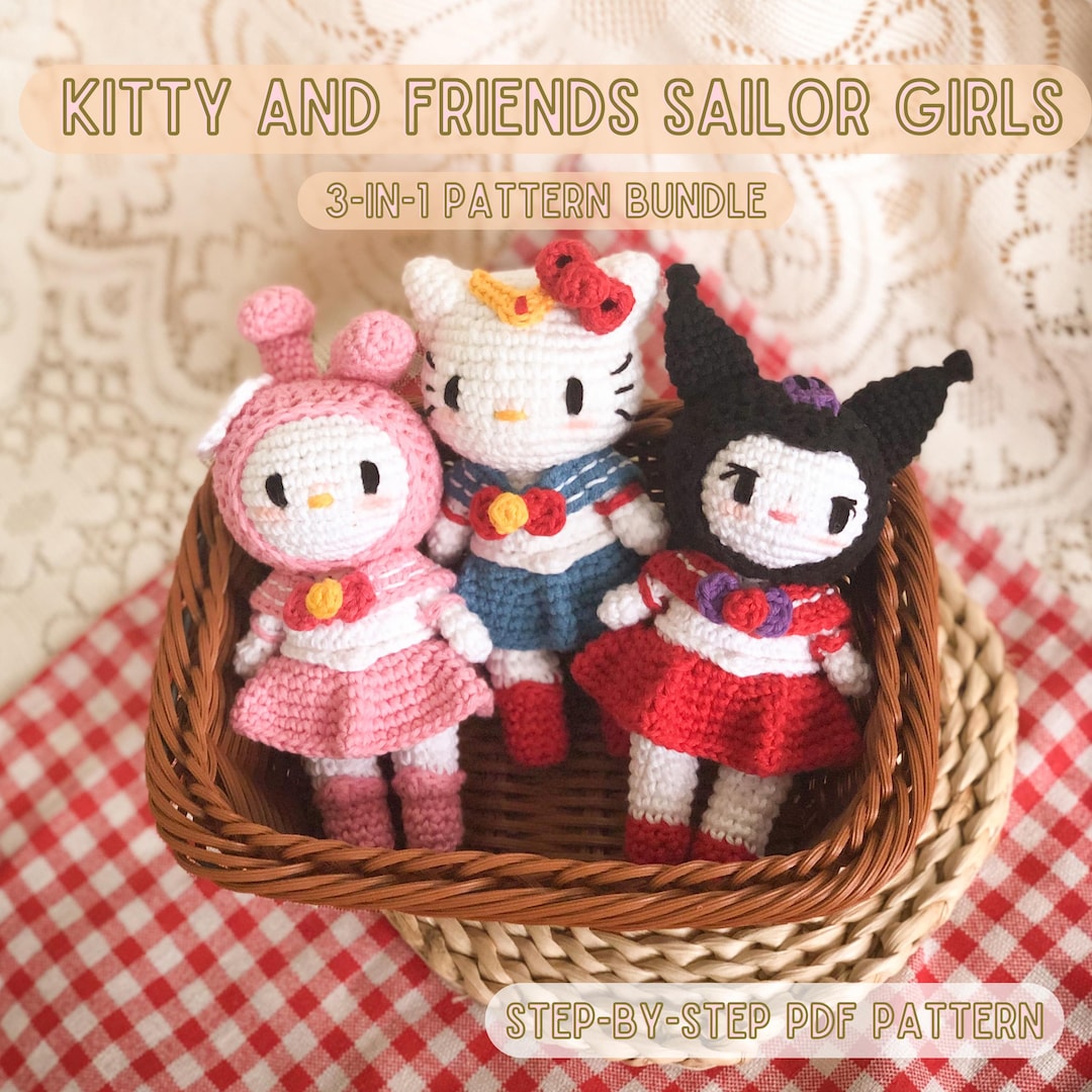 Cat Crochet Pattern Kitty Crochet Amigurumi Pattern, 3in1 Bundle, Kitty ...