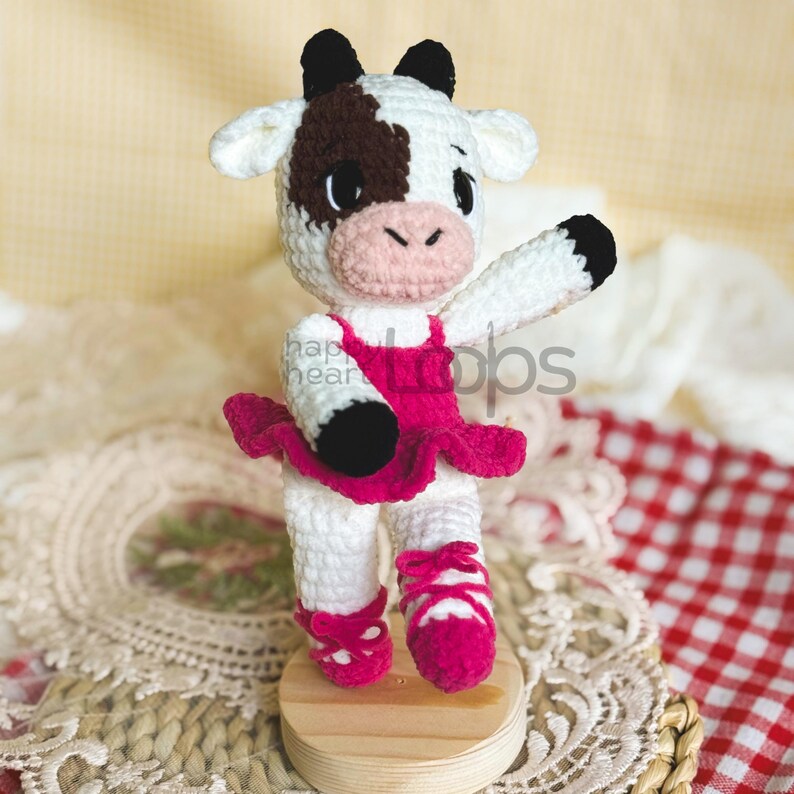 Cow Crochet Pattern Amigurumi, Barbara the Ballerina Cow, Highland Cow ...
