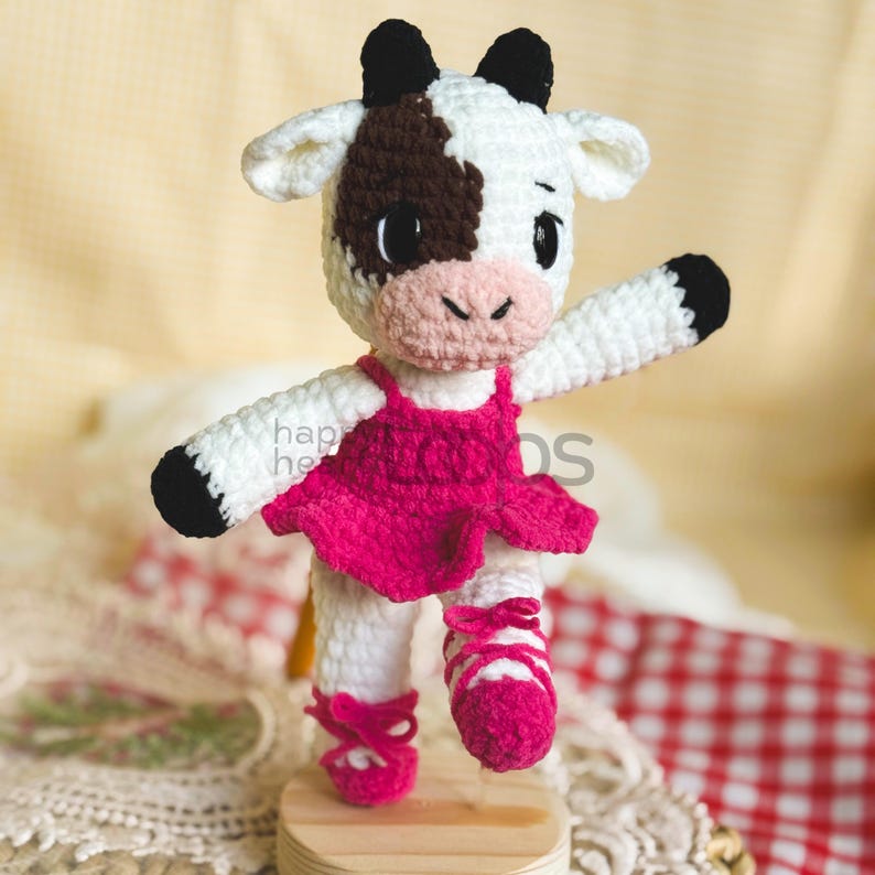 Cow Crochet Pattern Amigurumi, Barbara the Ballerina Cow, Highland Cow ...