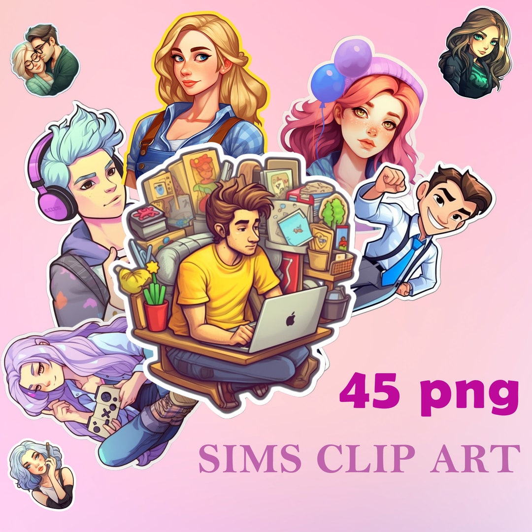 The Sims 45 Sticker, Sims 4 Stickers, Stocking Stuffer, Gift for Simmer ...
