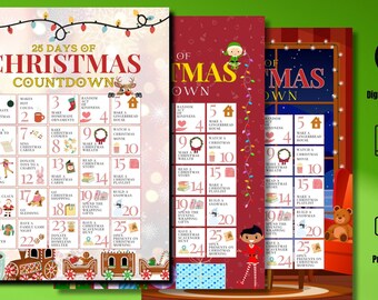 Editable Christmas Activities Calendar for Families Printable, Kids ...