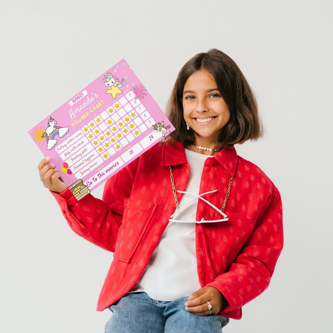 Unicorn Reward Chart Editable Reward Chart Reward Poster Printable ...