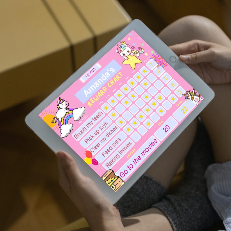 Unicorn Reward Chart | Editable Reward Chart | Reward Poster ...