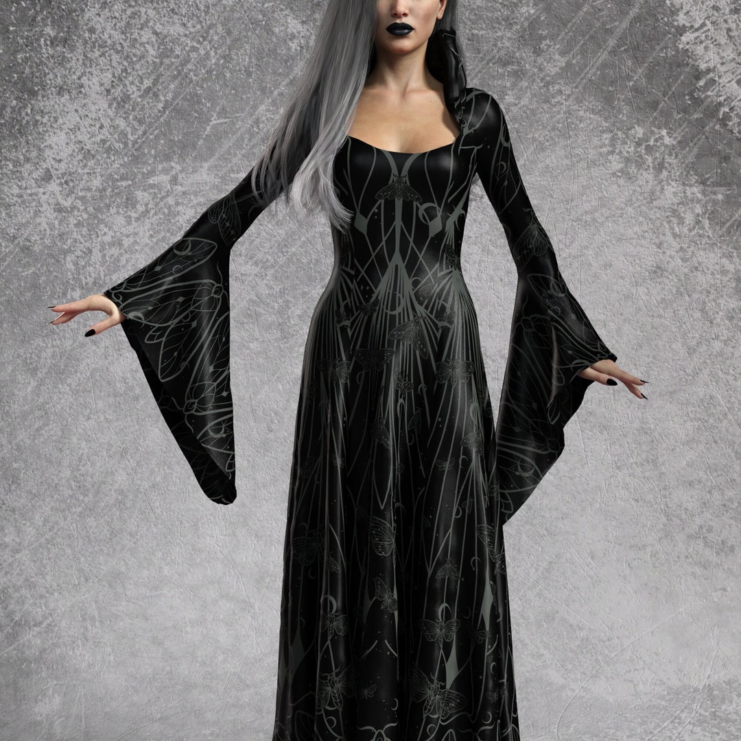 Festival Dress Women, Gothic Dress Women, Witchy Dress, Black Goth ...