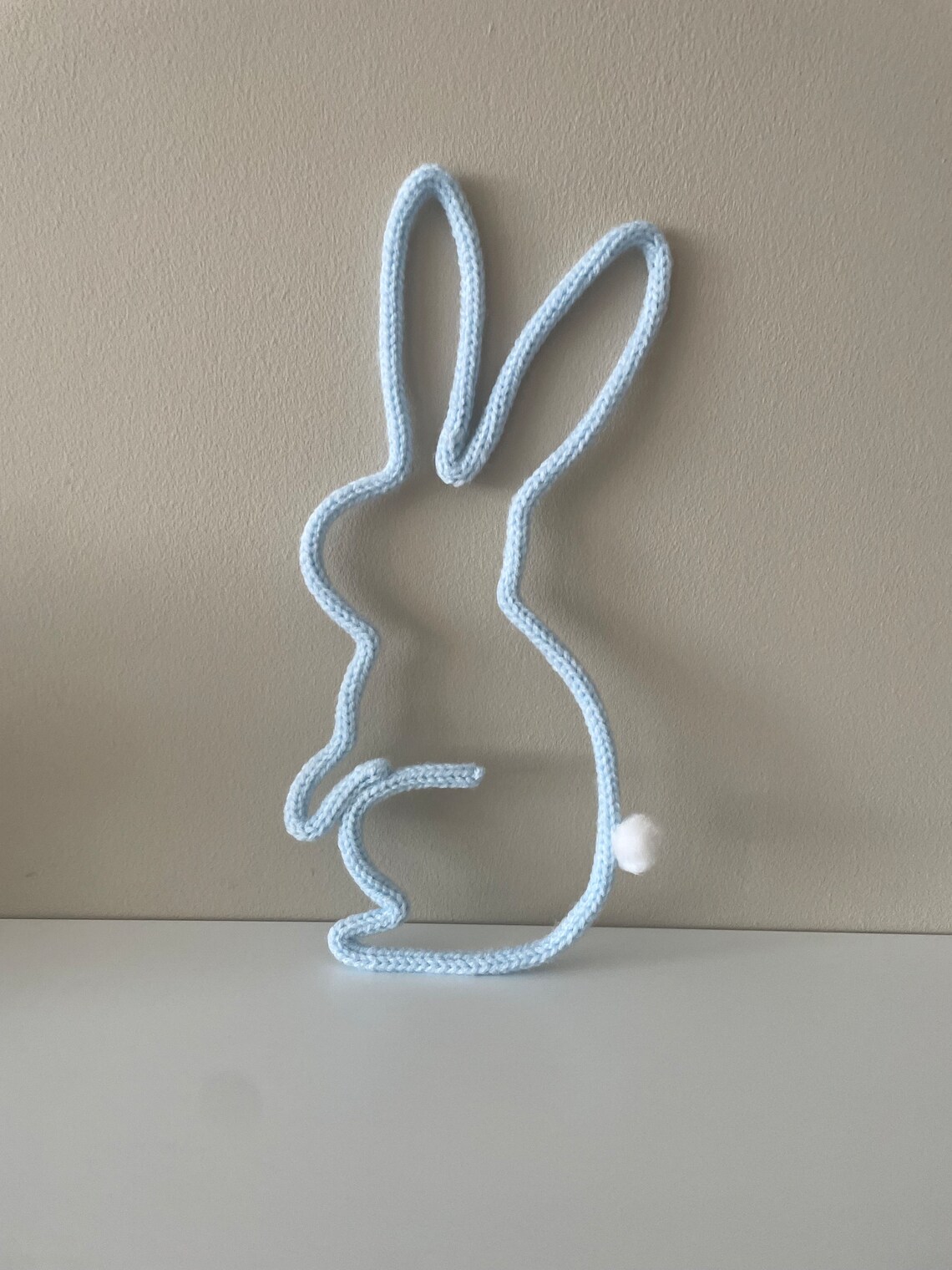 Knitted Wire Bunny Rabbit | Children/baby Nursery Decoration | Knitted ...