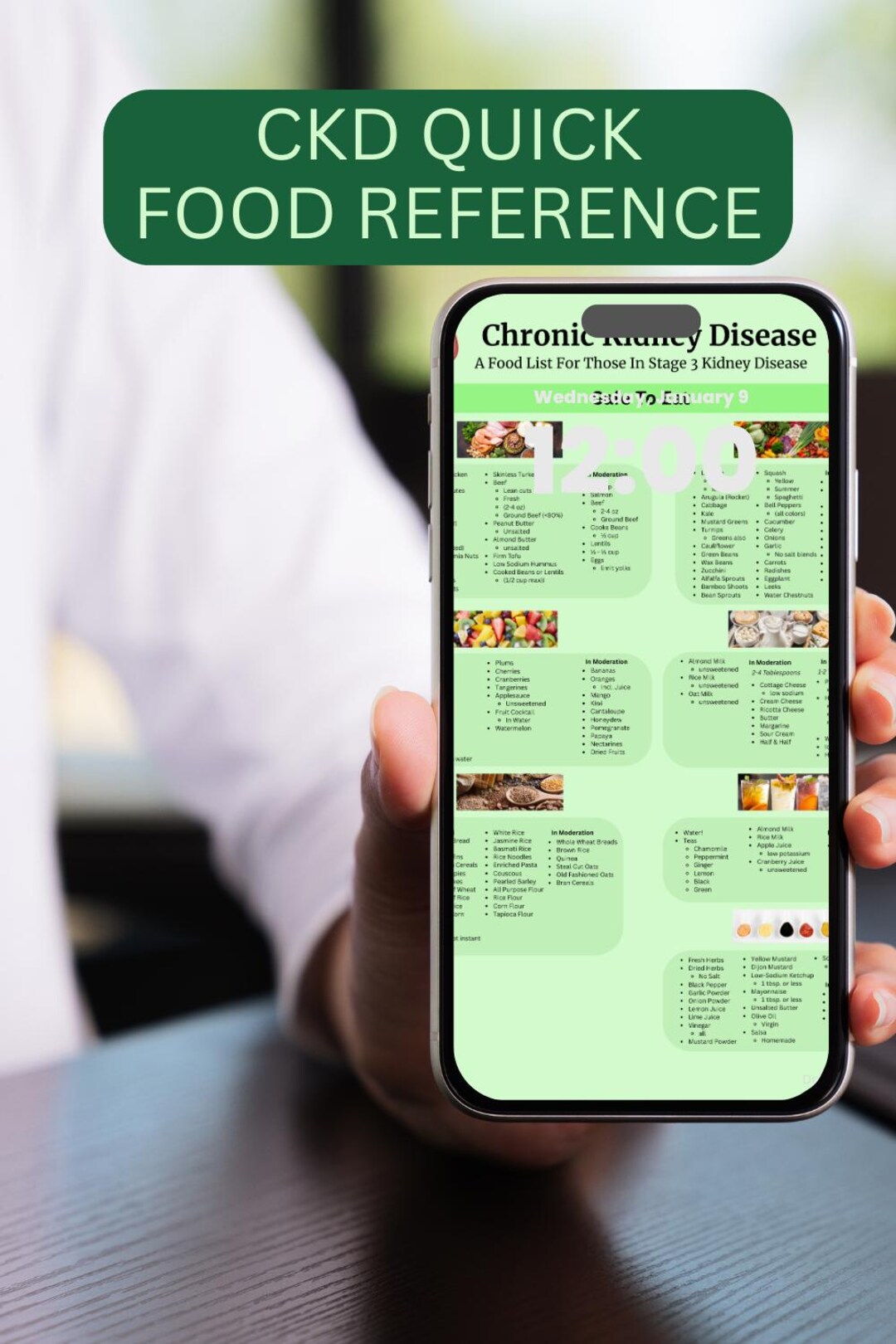 Renal Diet Guide for Kidney Disease | Healthy Food List Printable PDF ...