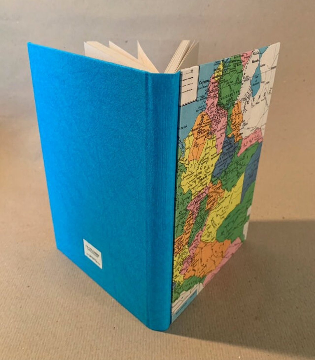 Travel Notebook With Hard Covers in Sugar Cane Paper and Turquoise ...