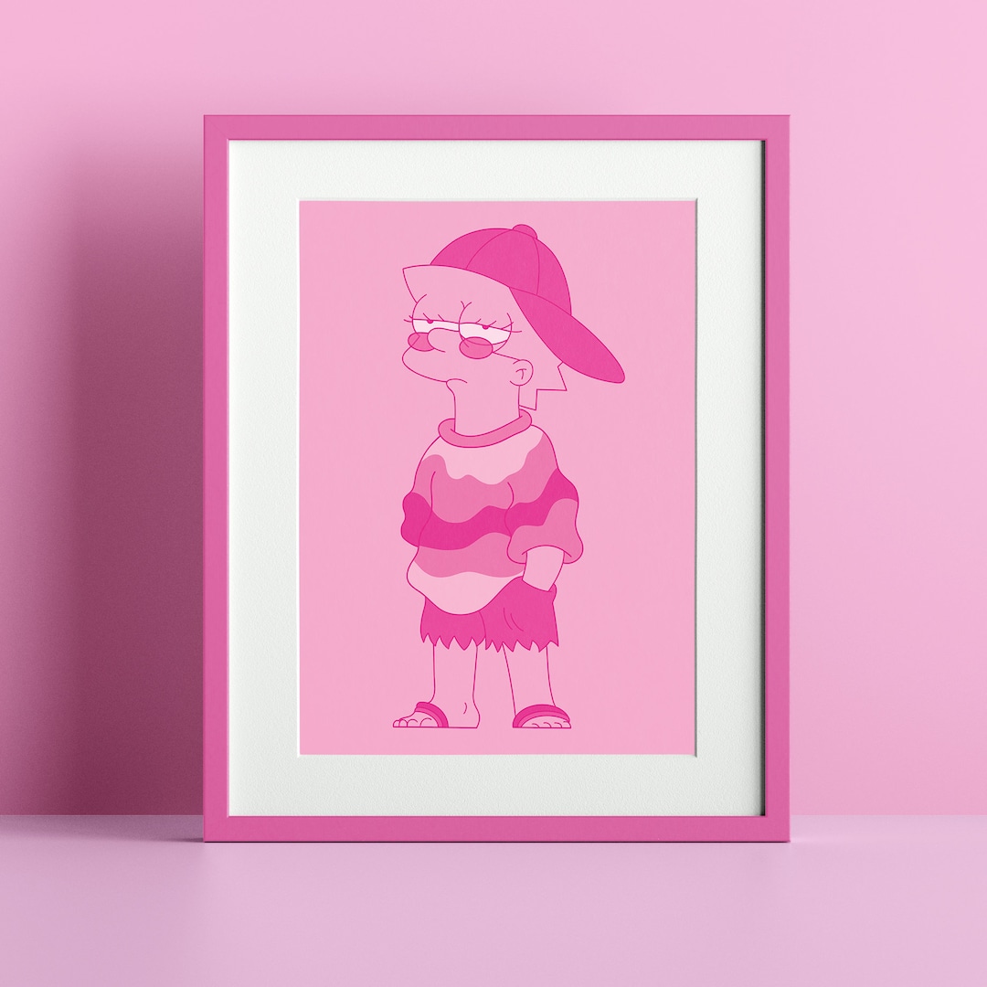 Cool Lisa Simpson - A4 Pink Print - Etsy