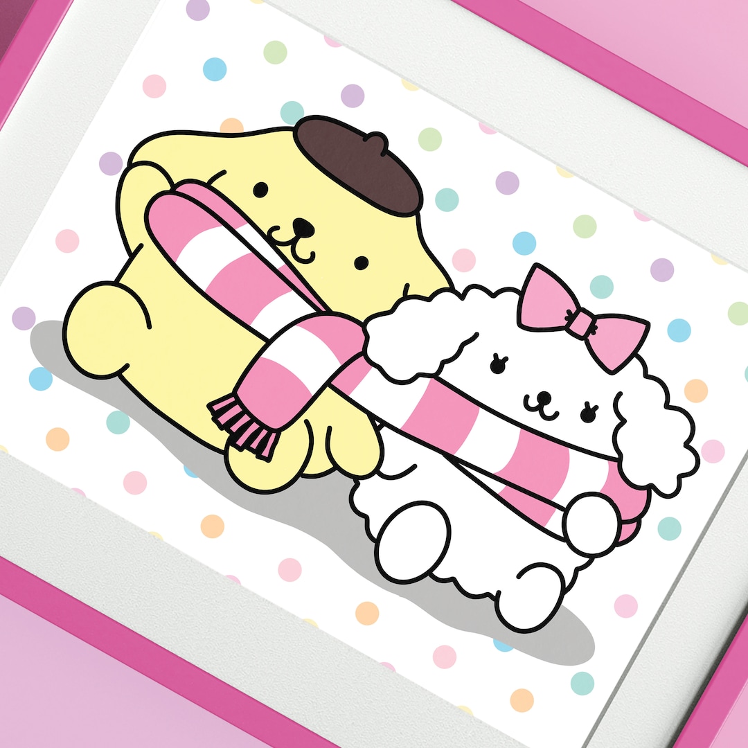 Pompompurin & Macaroon - Inspired A4 Print - Etsy