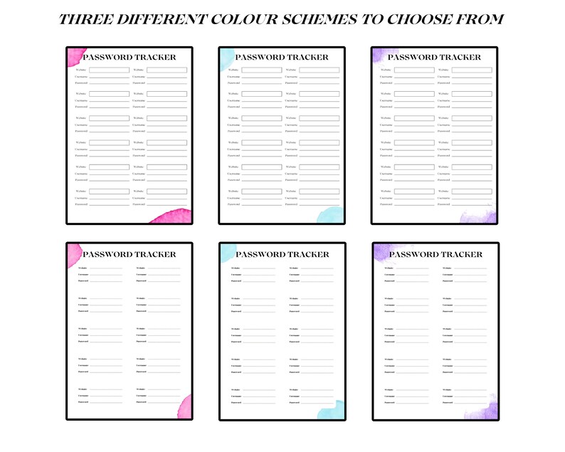 Simple Password Tracker Password Keeper Password Log password Organizer ...