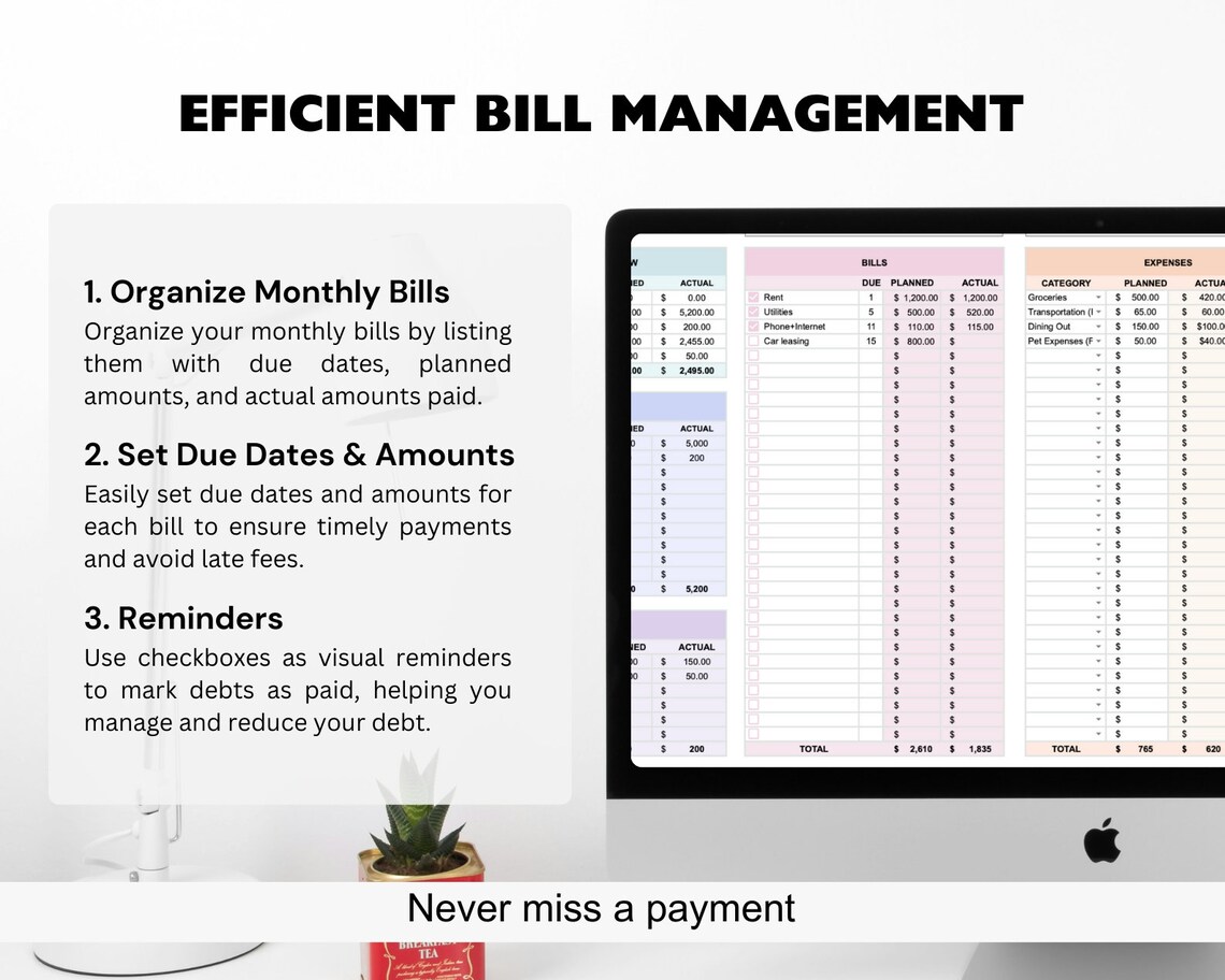 Ultimate Budget Planner for Google Sheets, Monthly Budget Spreadsheet ...