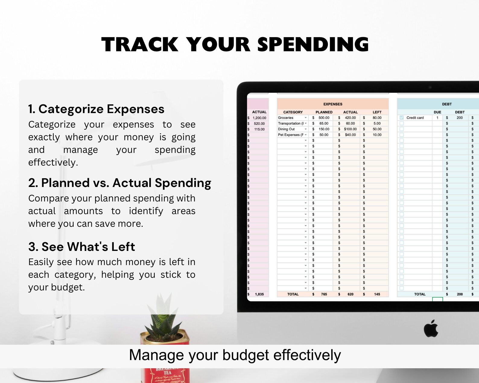Ultimate Budget Planner for Google Sheets, Monthly Budget Spreadsheet ...