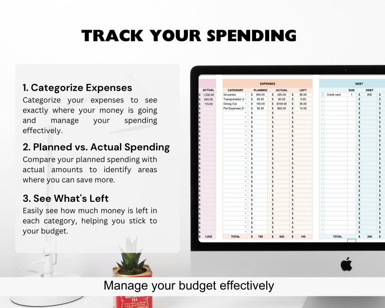 Ultimate Budget Planner for Google Sheets, Monthly Budget Spreadsheet ...