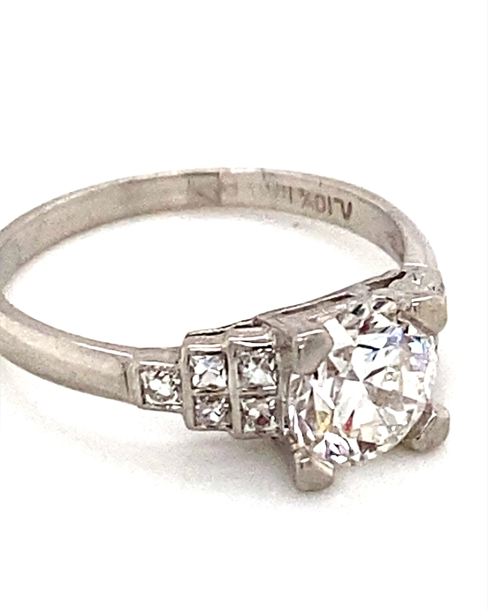 Art Deco Antique Diamond Engagement Ring - Etsy