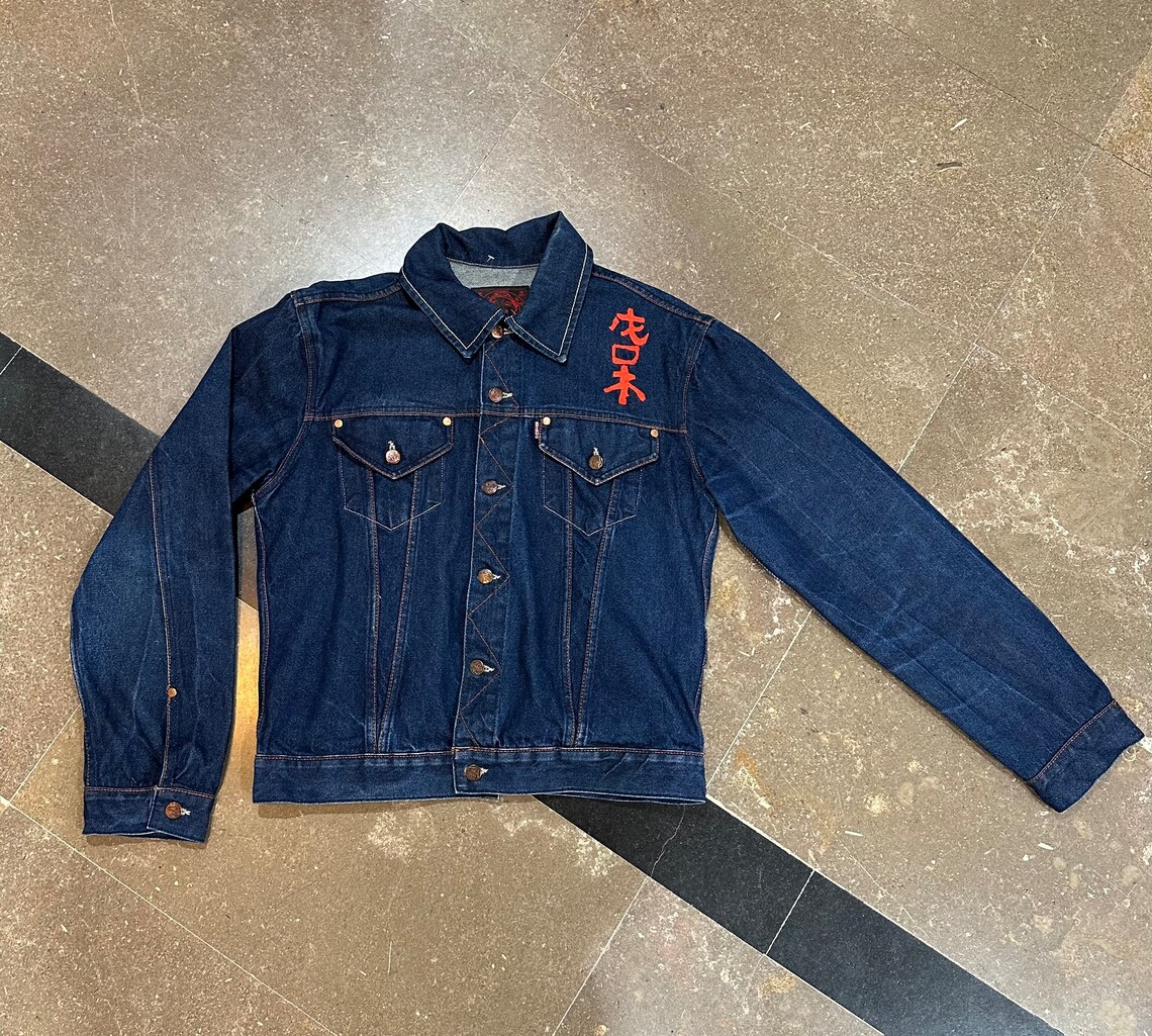 Evisu Denim Jacket - Etsy