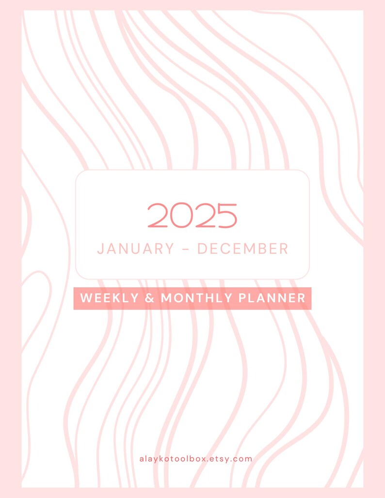 2025 Weekly & Monthly Planner - Etsy