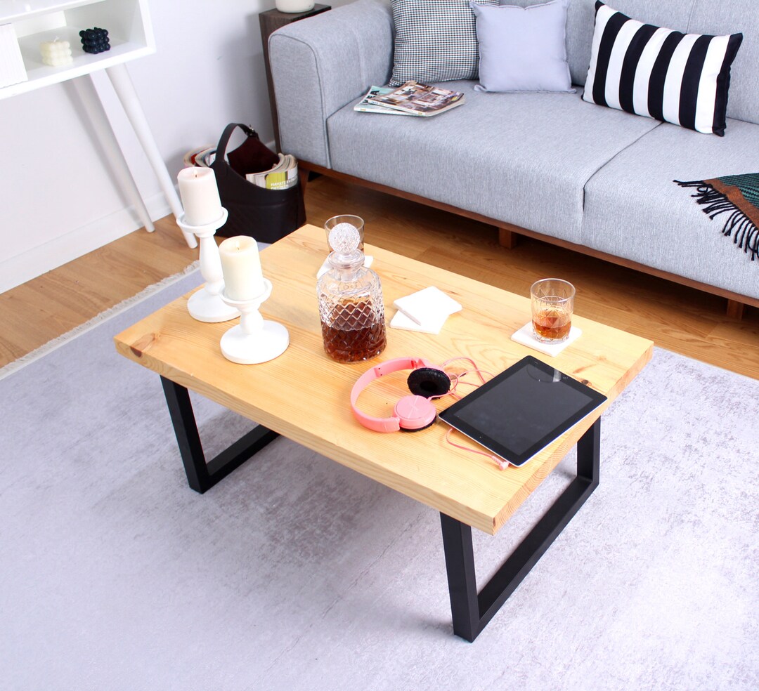 Pine Wood Coffee Tablewood Side Tablehandmade Wooden Coffee - Etsy