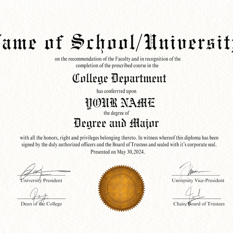 Degree Frame University - Etsy
