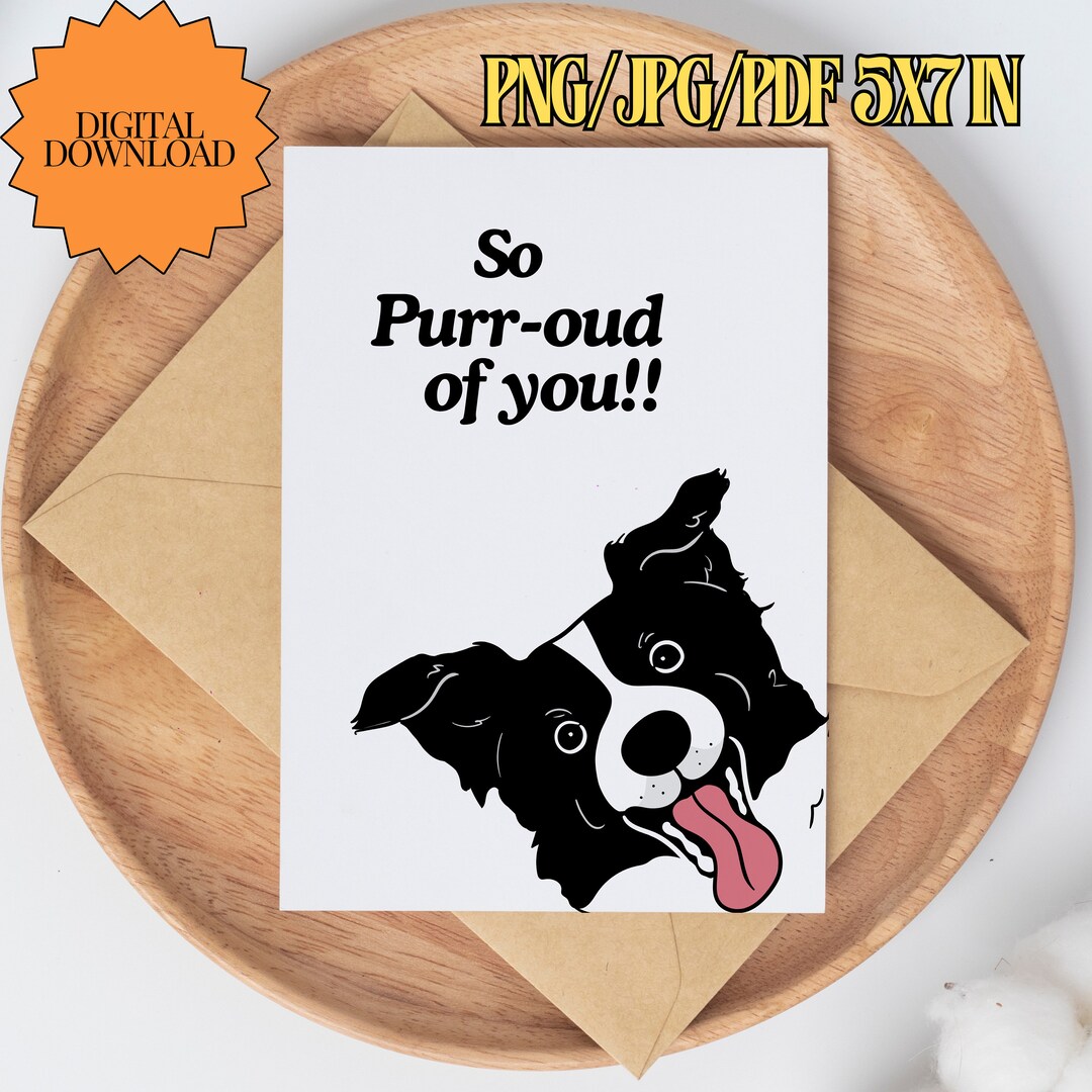 Congratulations Proud of You Card for Furr Mom, Furr Dad, Dog Daddy ...