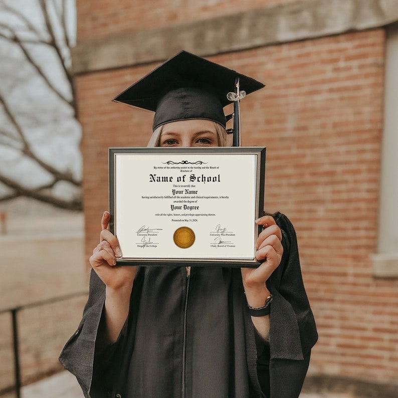 Customizable University Diploma, College Diploma, College Degree ...
