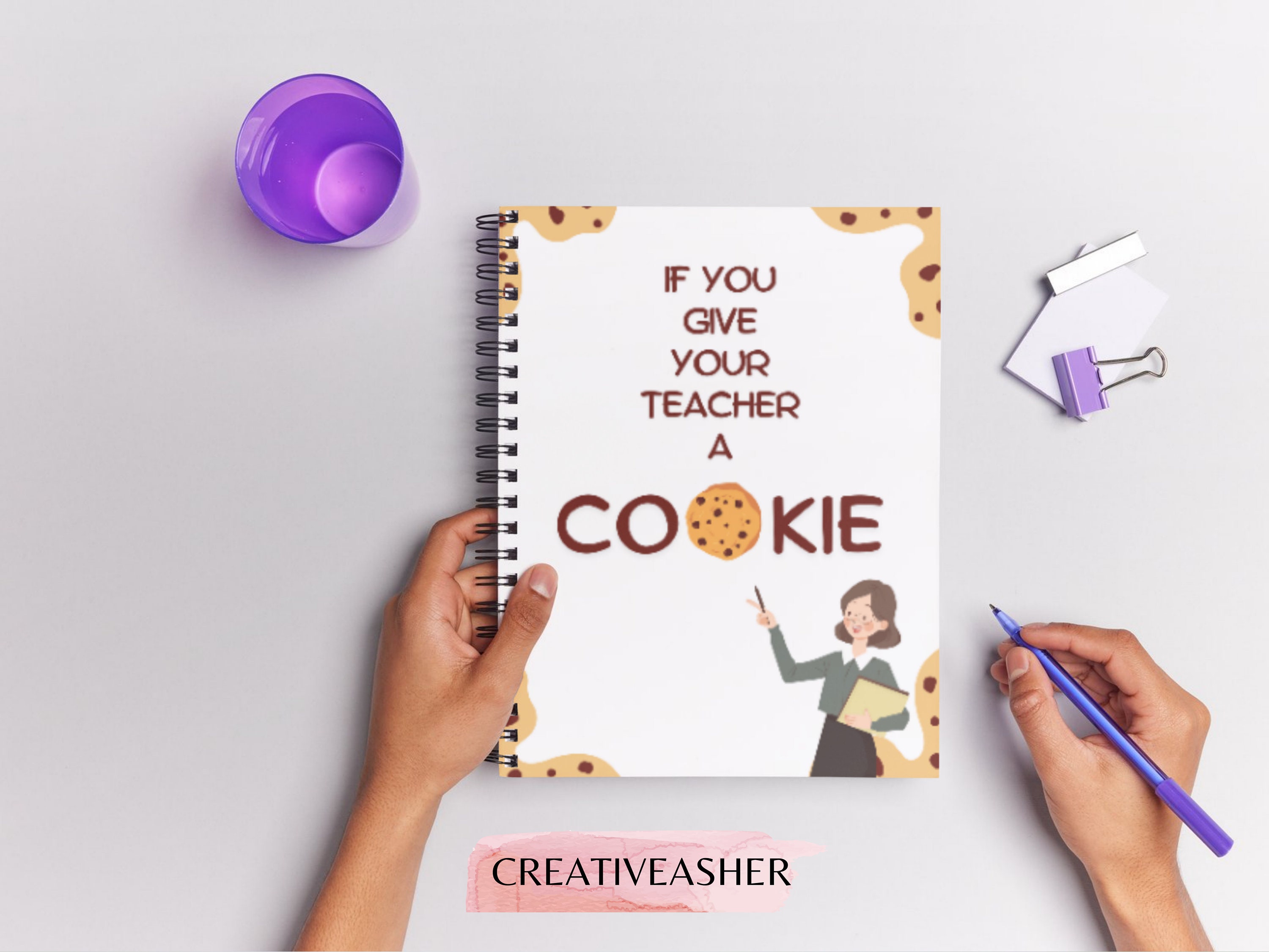 If You Give Your Teacher a Cookie Story Book Template, End of Year ...