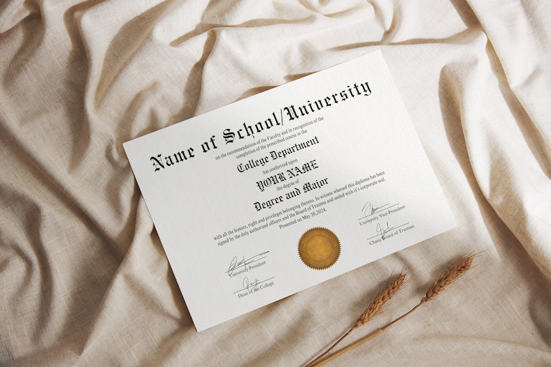 University College Degree Diploma Editable Canva Template Diploma ...
