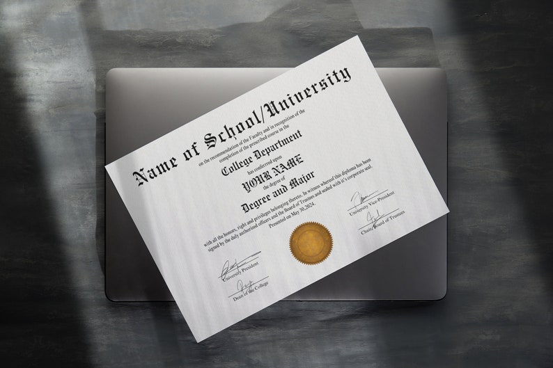 University College Degree Diploma Editable Canva Template Diploma ...