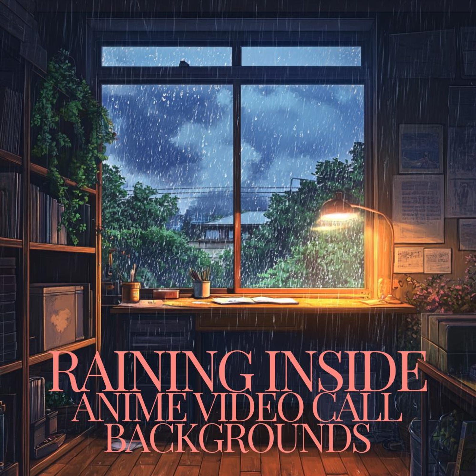 Video Call Backgrounds - Raining Inside: Anime Themed Zoom, Teams ...